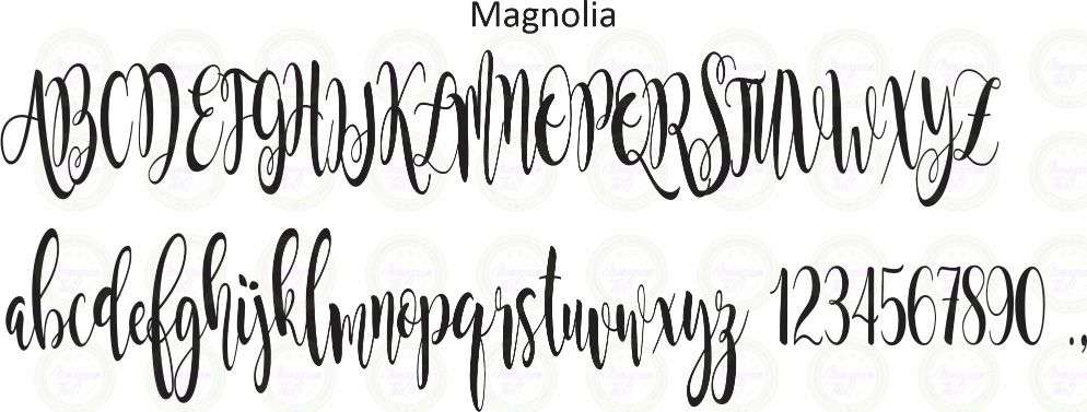 Decal, Digital Printing, Personalization Fonts full alphabet - Monogram ...